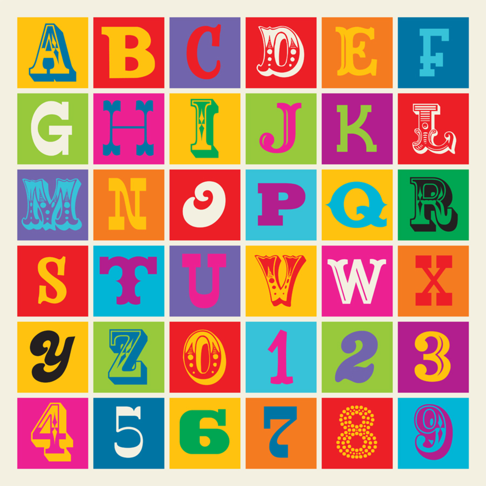 Buy english alphabets Alphabets and numbers wall sticker paper poster ...