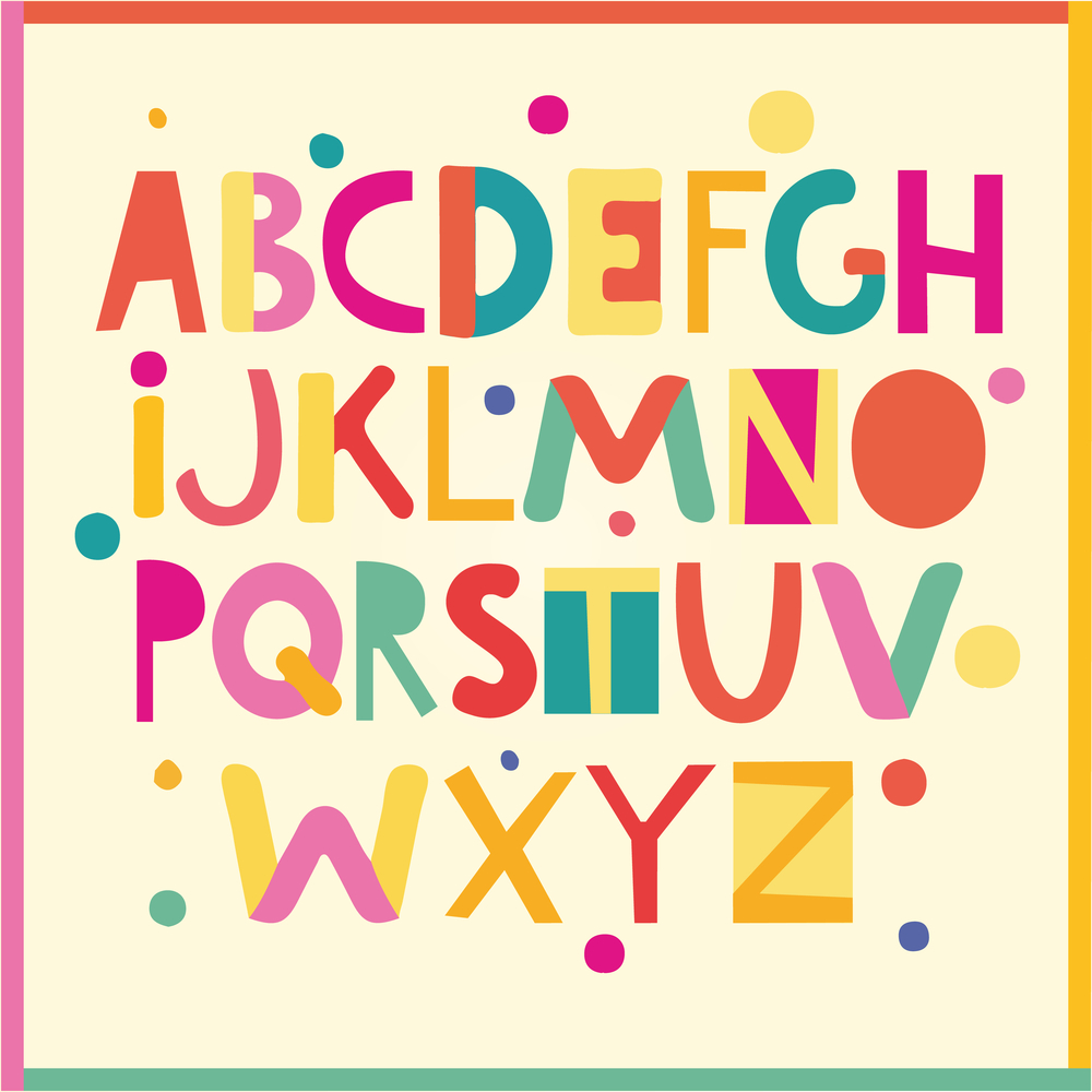 Buy english alphabets Alphabets and numbers wall sticker paper poster ...