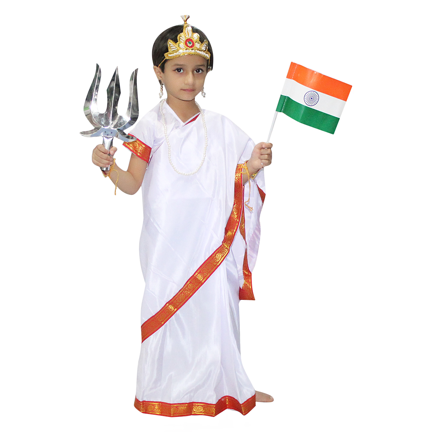 Buy KAKU FANCY DRESSES Kids Bharat Mata, National Hero Costume for ...