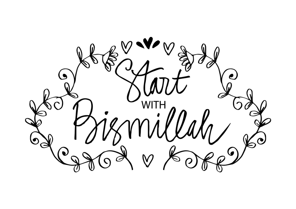 Buy start with bismillah islamic wall poster | Islamic Verse Quran ...