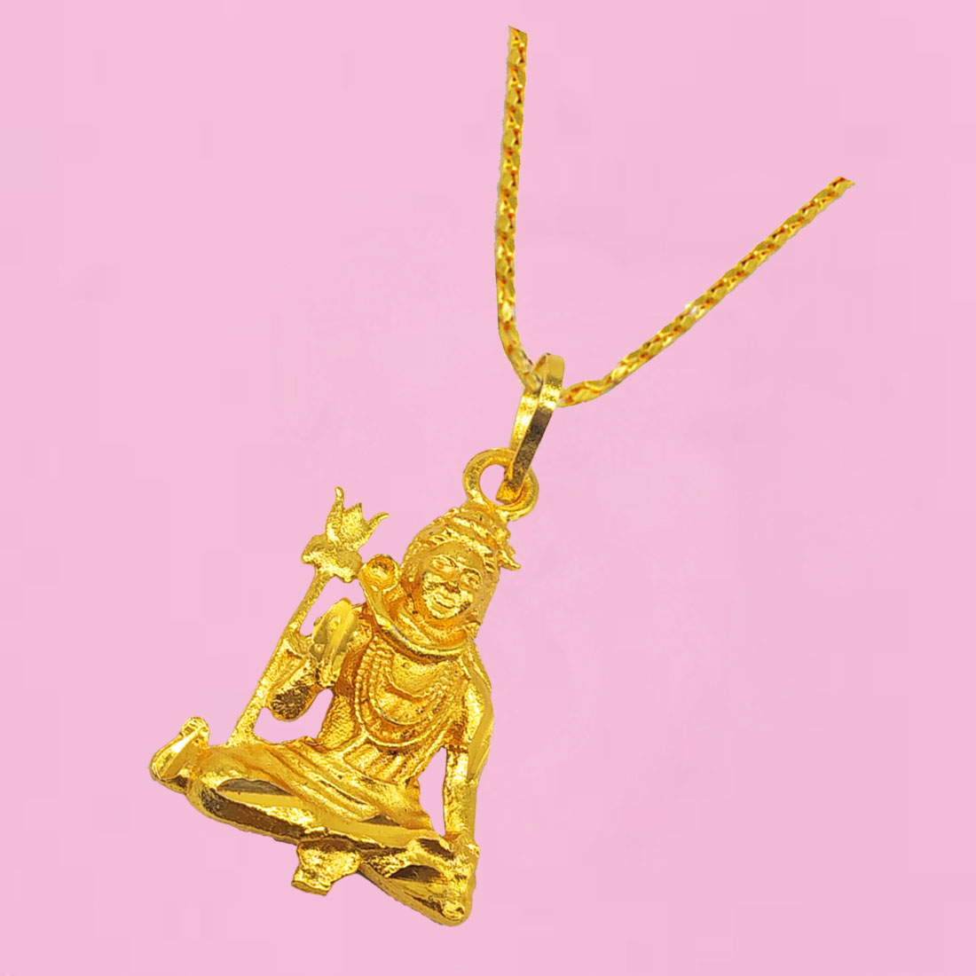 Buy Men Style Lord Shiv Ji Mahadev Bholenath Sitting Locket With Chain ...
