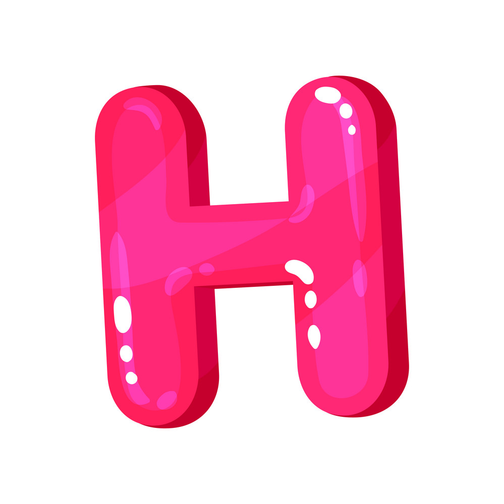 Buy H glossy bright alphabet |Kids Room Posters| |Sticker Paper Poster ...