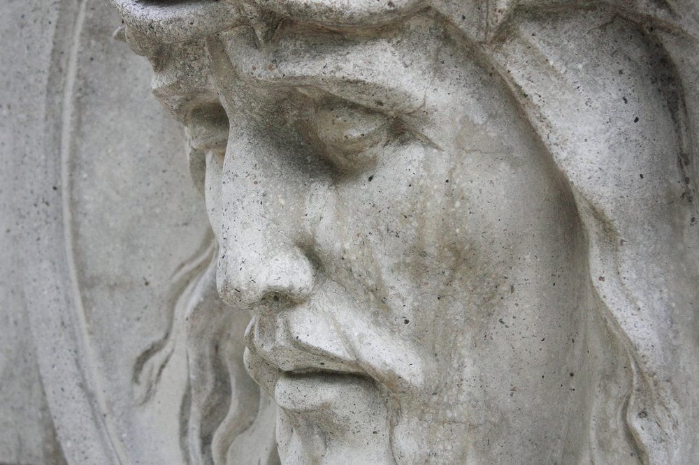 Buy jesus gray sclupture | wall poster |Sticker Paper Poster, 12x18 ...