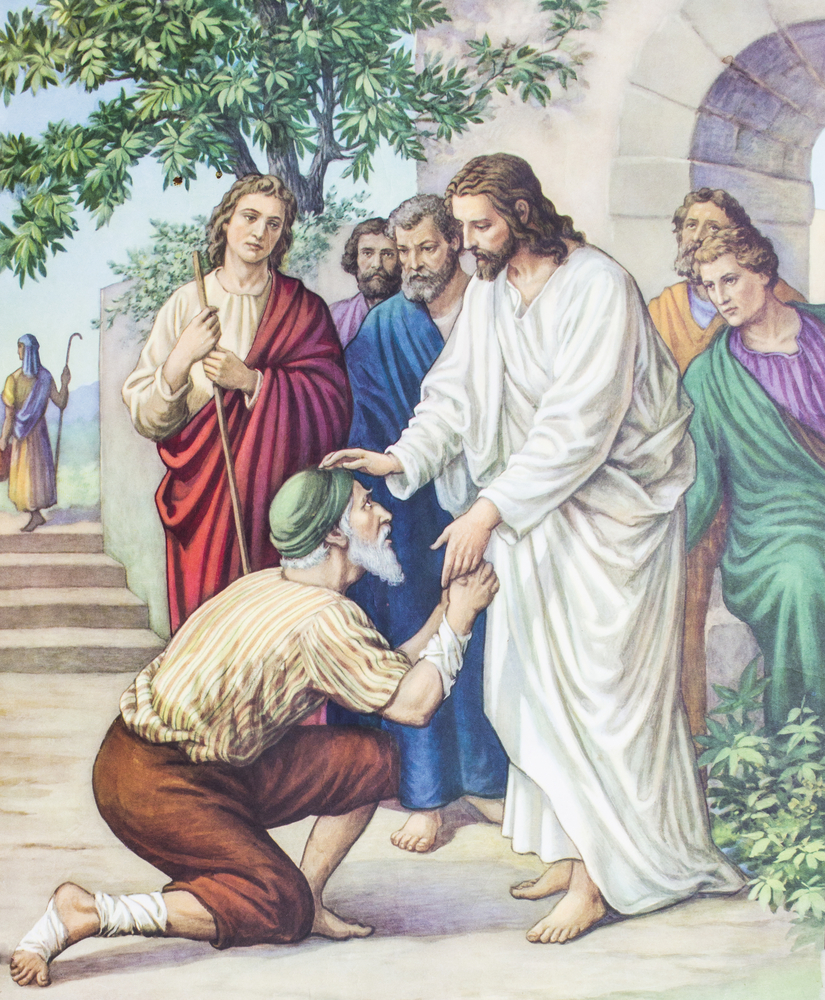 Buy Jesus heals the blind man | wall poster |Sticker Paper Poster ...