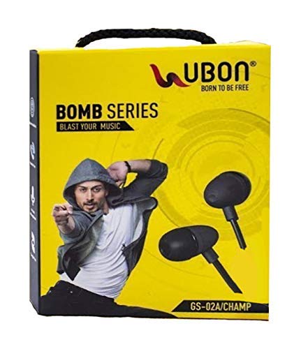 Buy Ubon Bomb Series Blast Your Music GS-02A/Champ Black Garuda Hub Earphones Online @ ₹350 from ...