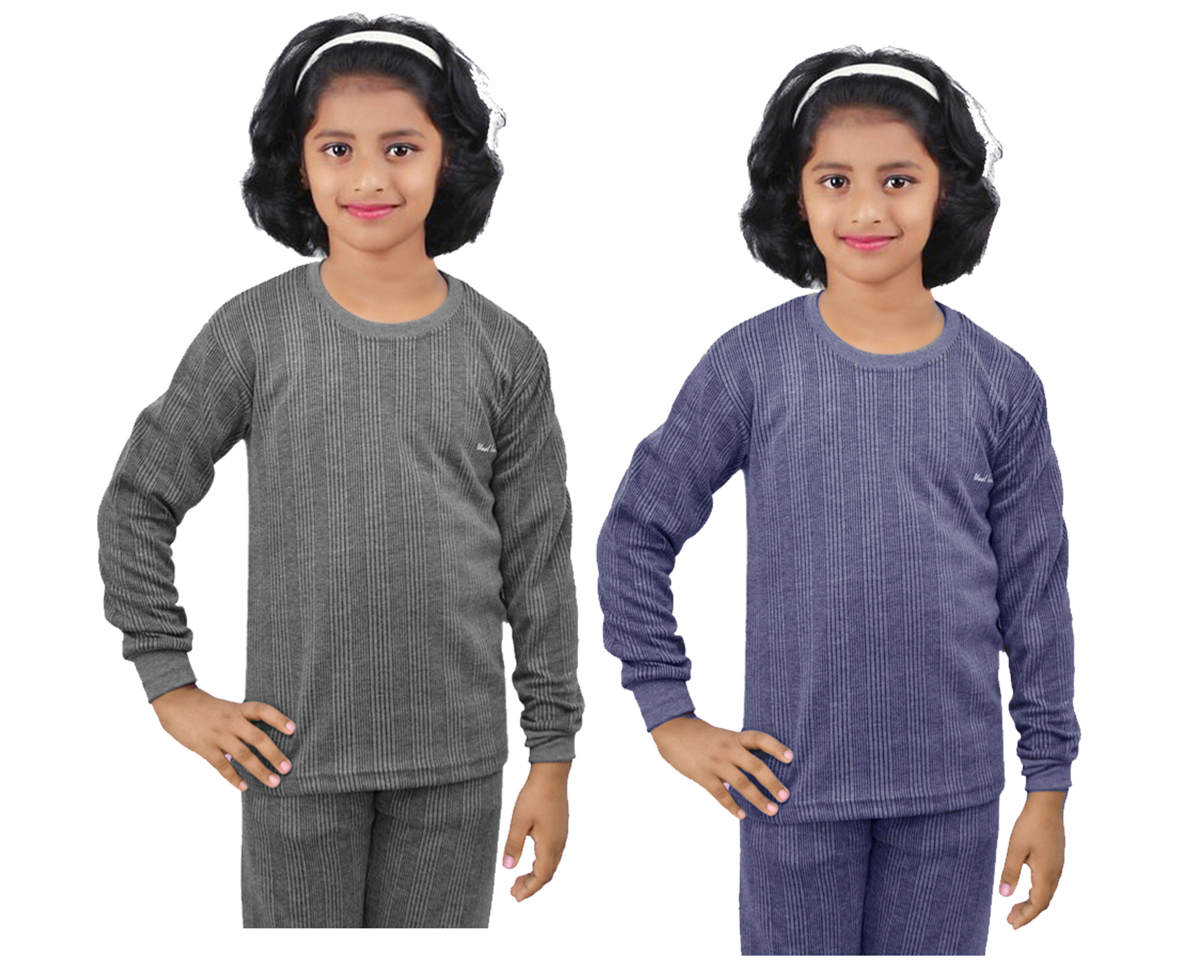 Buy IndiWeaves Girls Wollen Tops Winter Wear Qulted Thermal (Pack of 2 ...