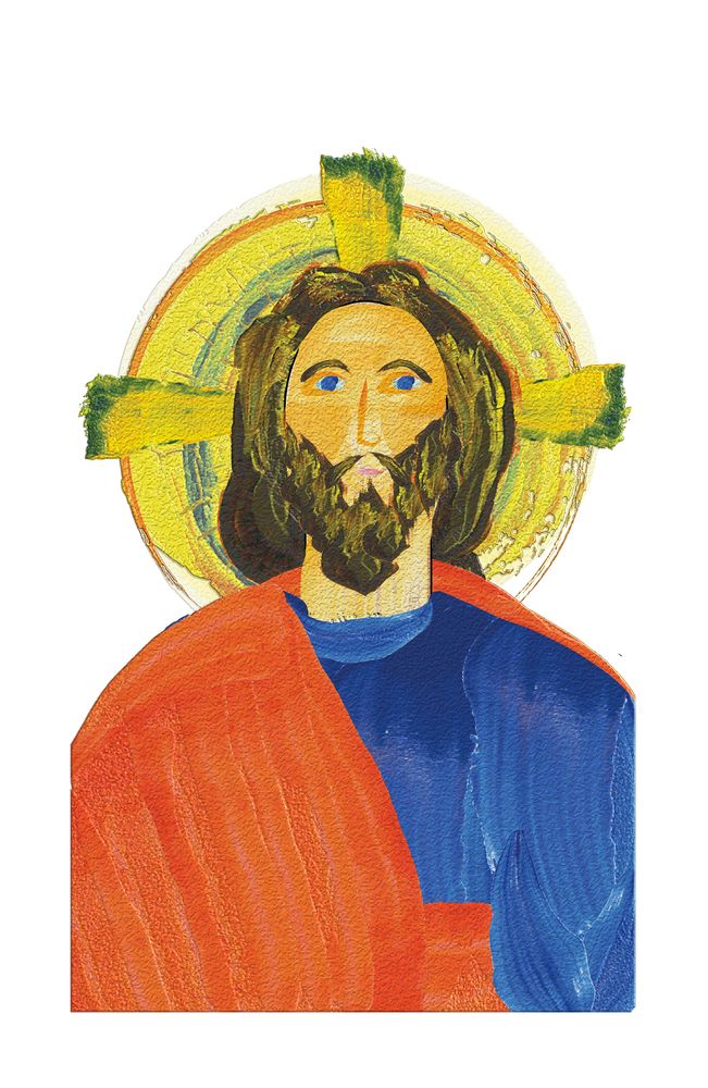 Buy Icon of Jesus Christ |(size:12x18 inch) |Sticker Paper Poster ...