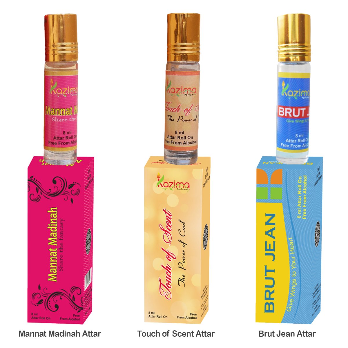 Buy KAZIMA Romantic Moment Fragrance Attar Perfume For Unisex Combo (3 ...