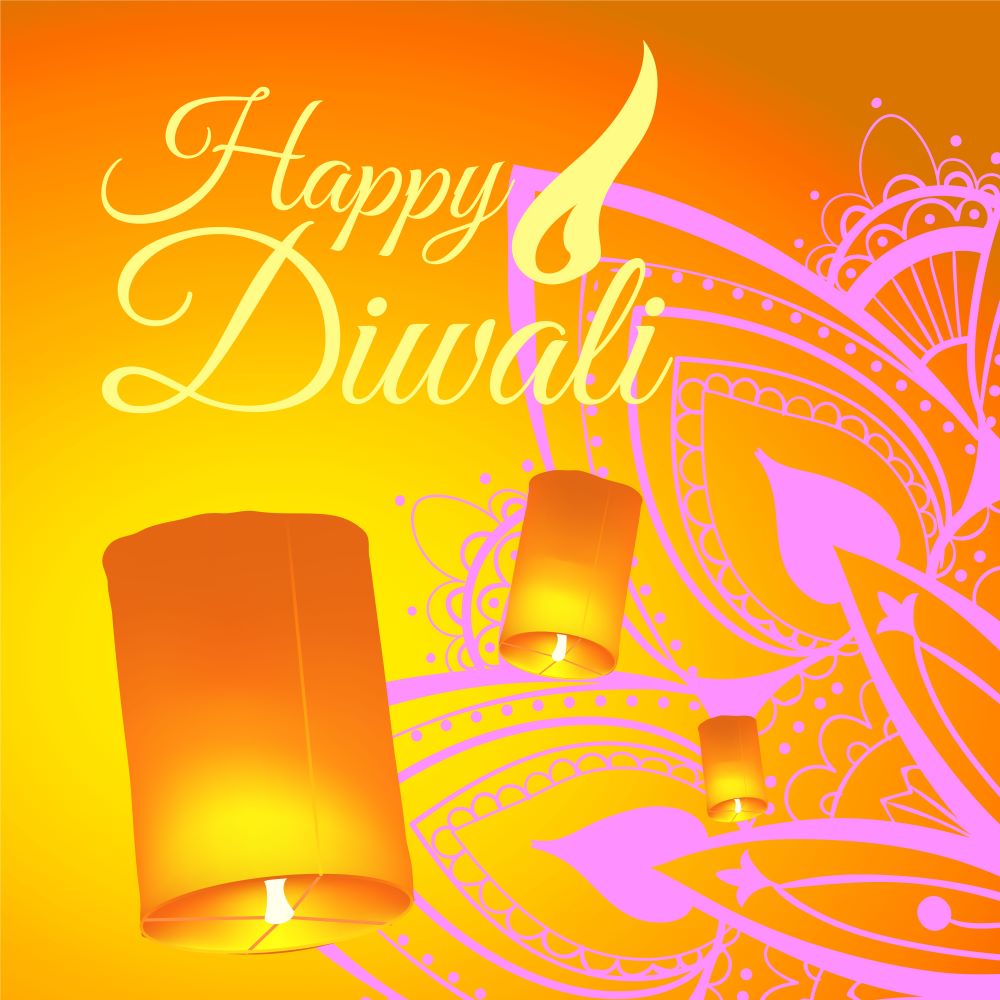 Buy Diwali festival with realistic sky M |12x18 inch|sticker paper ...