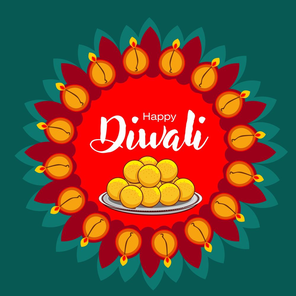 Buy happy diwali with sweets M |12x18 inch|sticker paper poster ...