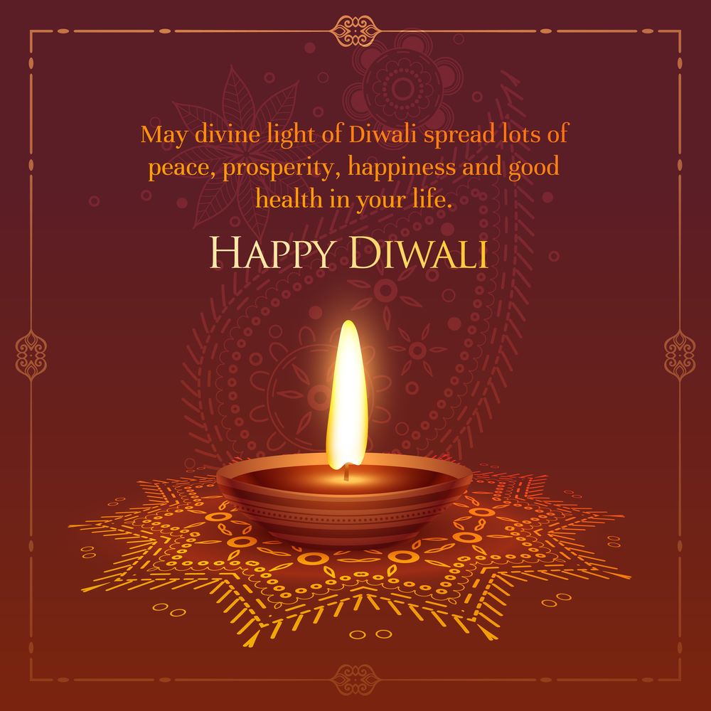 Buy may divine light happy diwali |12x18 inch|sticker paper poster ...