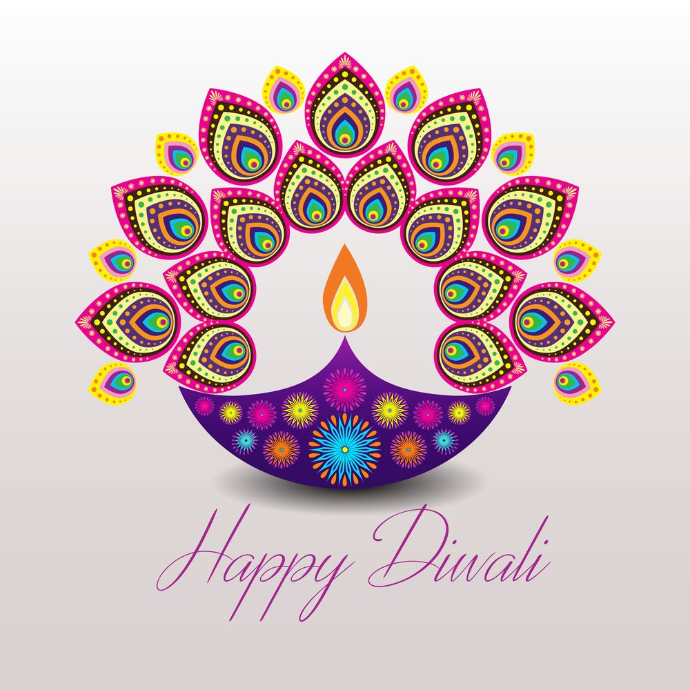 Buy diya rangoli design M |12x18 inch|sticker paper poster |Sticker ...
