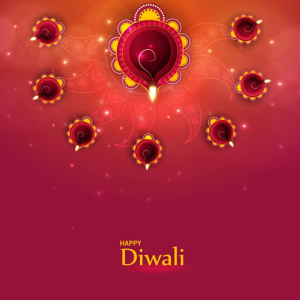 Buy happy diwali pink red shiny M |12x18 inch|sticker paper poster ...