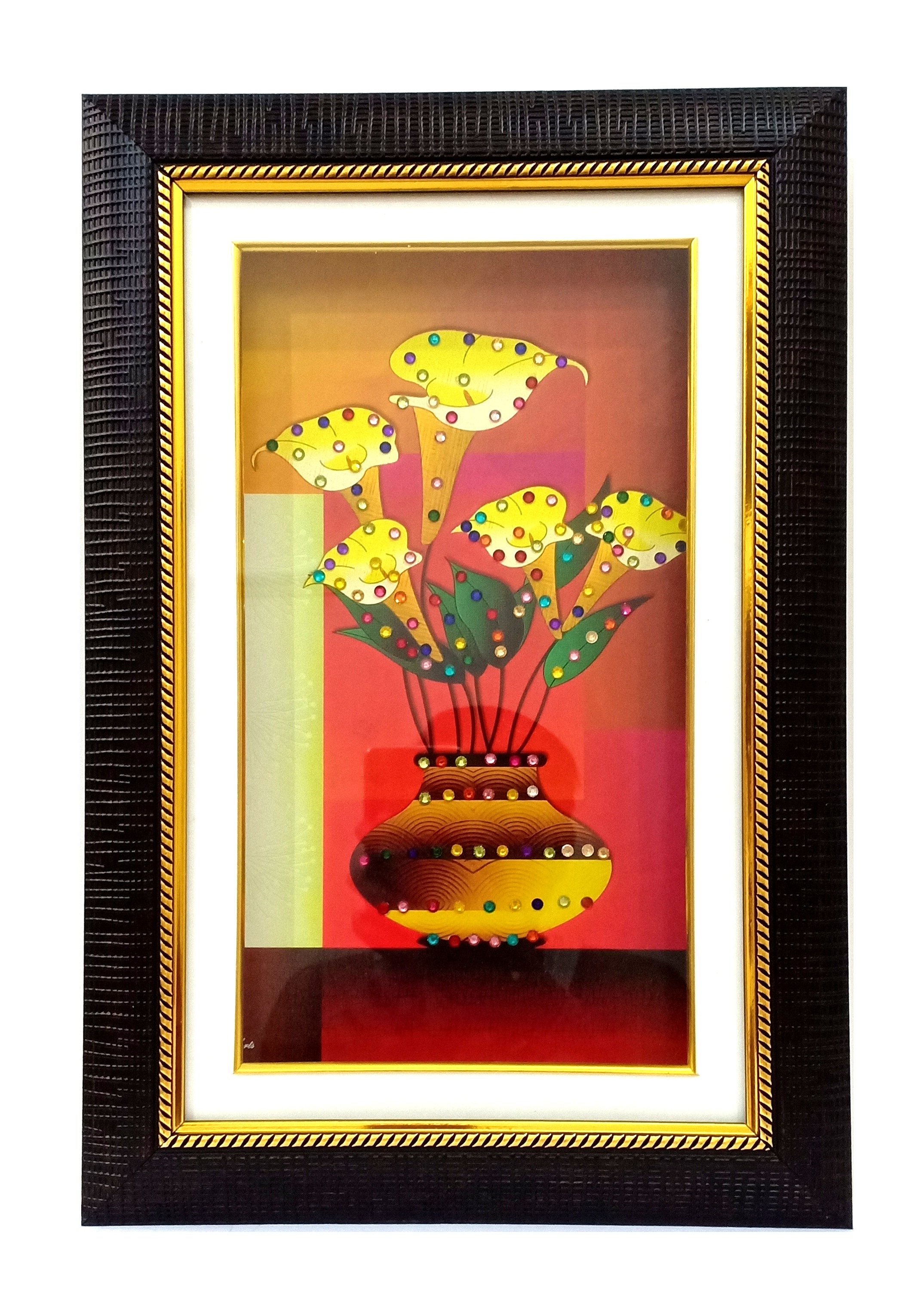 Buy MB Traders Nature/Beauty Lighting Photo Frame 24 Carat Gold Foil ...