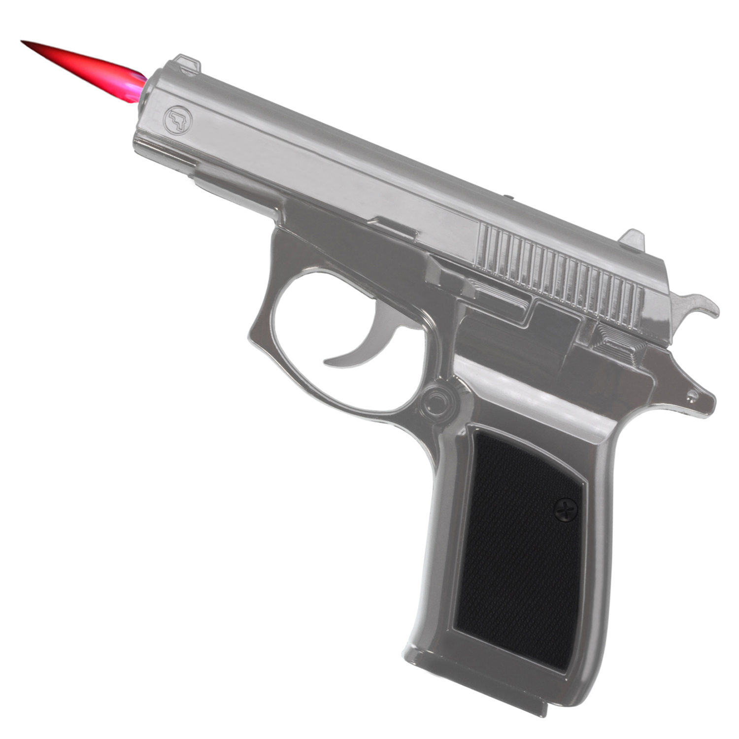 Buy Refillable Gun Shaped Windproof Jet Flame Cigarette Butane Lighter ...