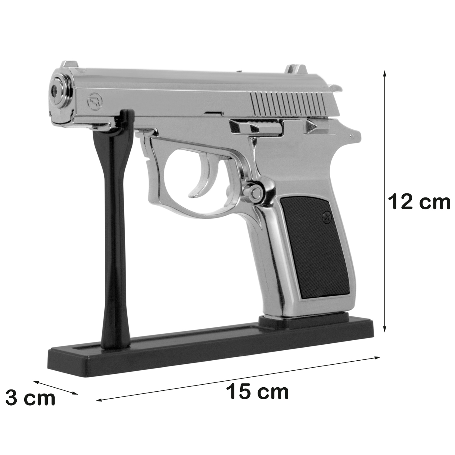 Buy Refillable Gun Shaped Windproof Jet Flame Cigarette Butane Lighter ...