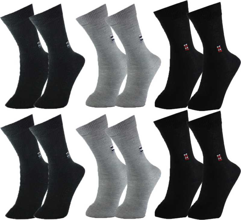 Buy 6 Pairs Full Length Socks (Assorted Color) Online @ ₹555 from ShopClues