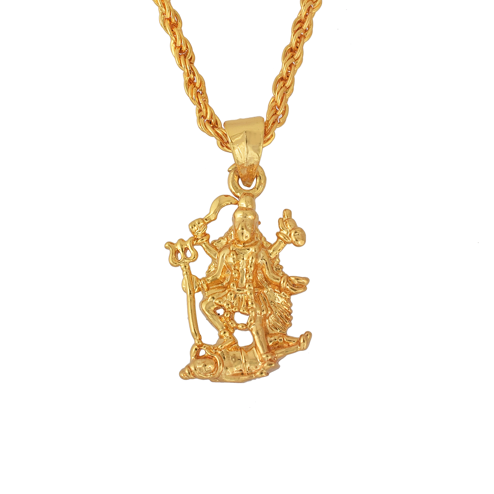 Buy MissMister Gold Finish Maa Durga, Maa Kaali, Maa Chandi Pendant ...