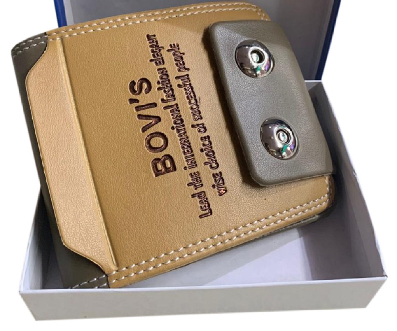Buy FASHLOOK CREAM BOVI'S WALLET FOR MEN Online @ ₹239 from ShopClues