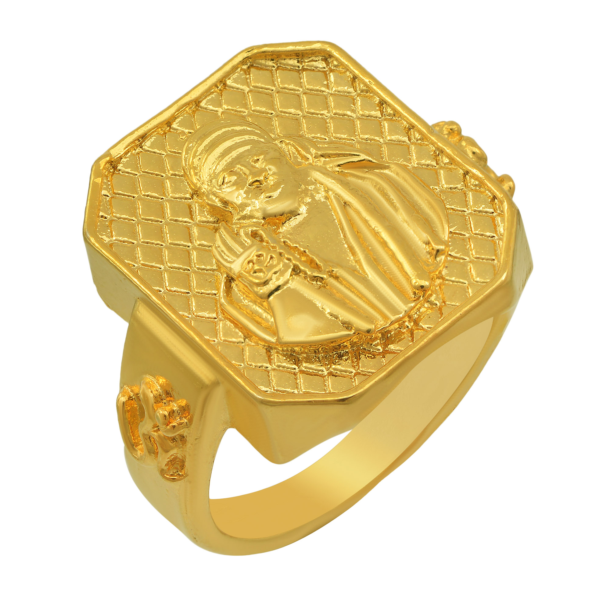 Buy MissMister Gold plated Shirdi Sai baba finger ring Men Online ...
