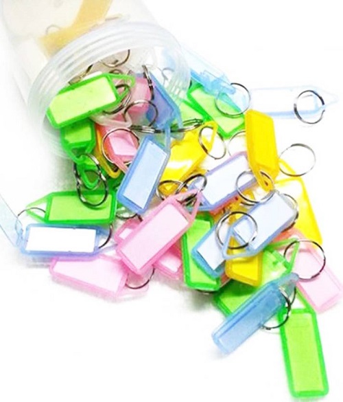 Buy Name Tag Key Chain Pack of 50 Key Chain Locking Key Chain ...