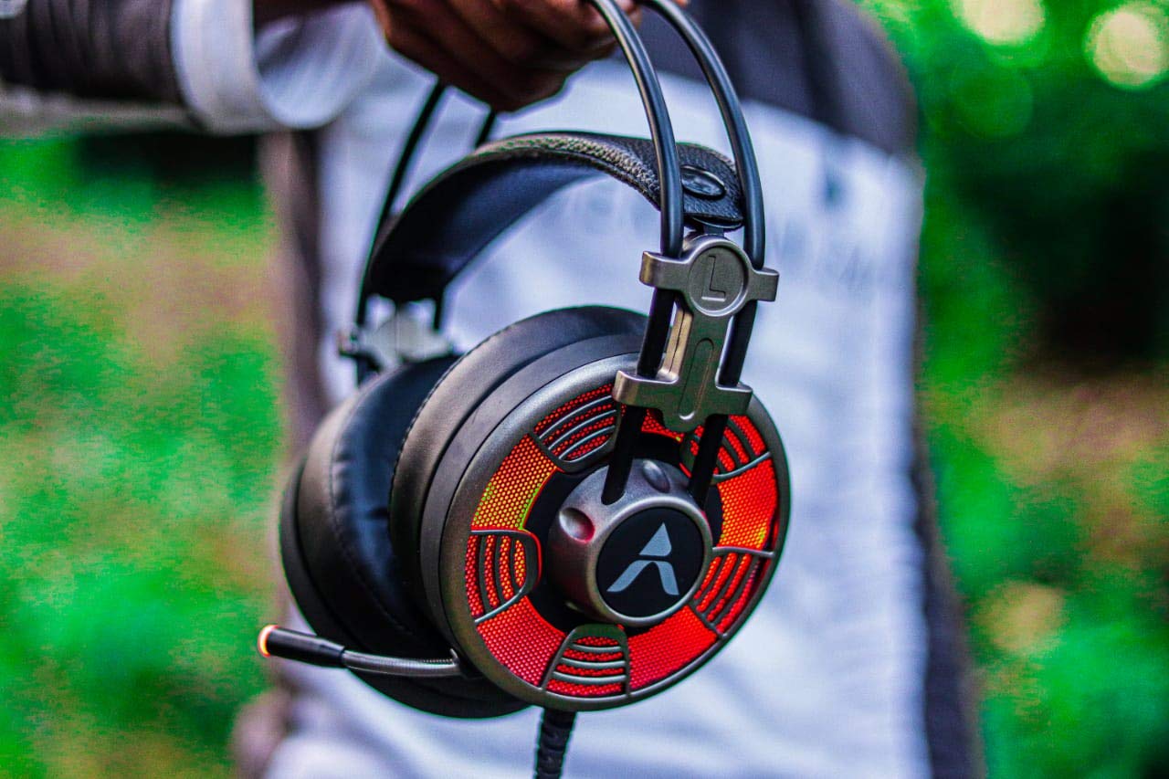 Buy Adcom AD-1110 Over The Ear Headsets with Mic LED USB Wired Gaming ...
