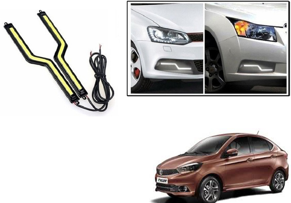Buy Autoladders Slim Z Shape Daytime Led Drl Lights White Set Of 2 For ...