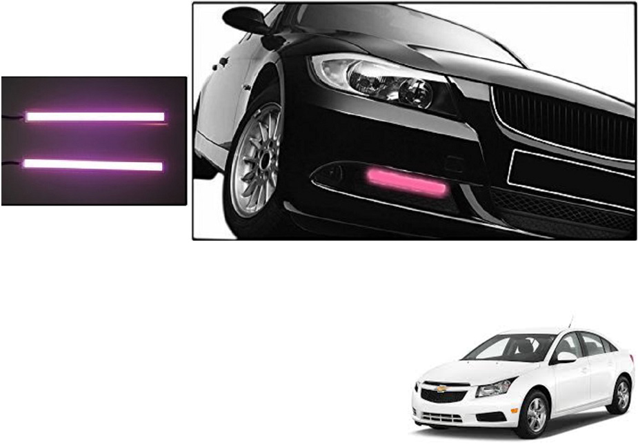 Buy Autoladders Slim Daytime LED DRL Lights Pink Set Of 2 For Chevrolet ...