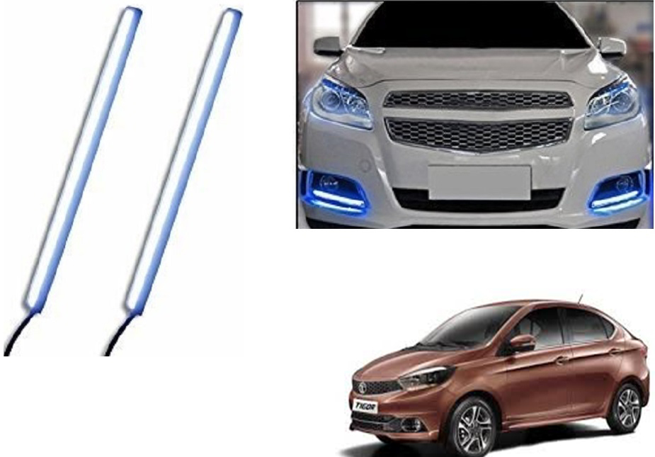 Buy Autoladders Slim Daytime LED DRL Lights Ice Blue Set Of 2 For Tata ...