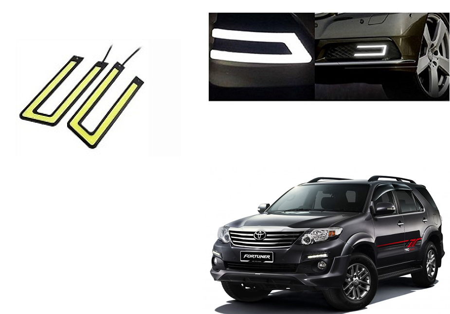 Buy Autoladders Slim U Shape Daytime LED DRL Lights WHITE Set Of 2 For ...