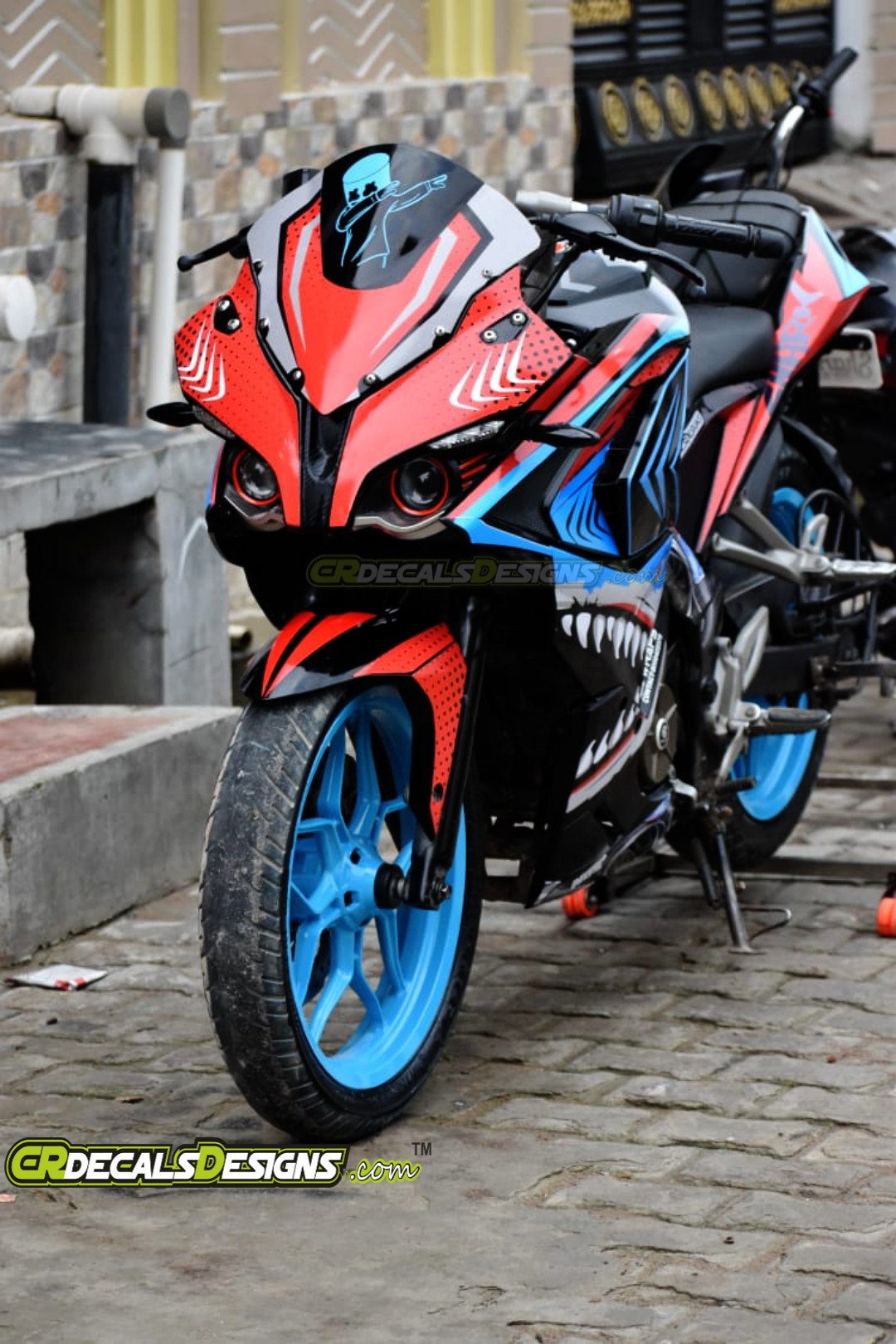Buy CR Decals Pulsar Rs 200 Custom Decals /Wrap /Stickers Raw Shark ...