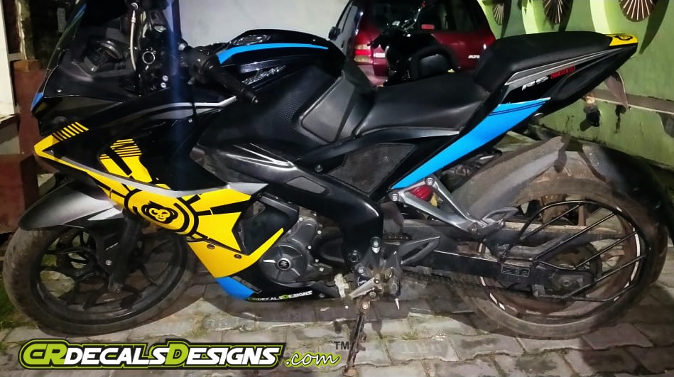Buy CR Decals Pulsar Rs 200 Custom Decals/ Wrap/ Stickers Shining ...