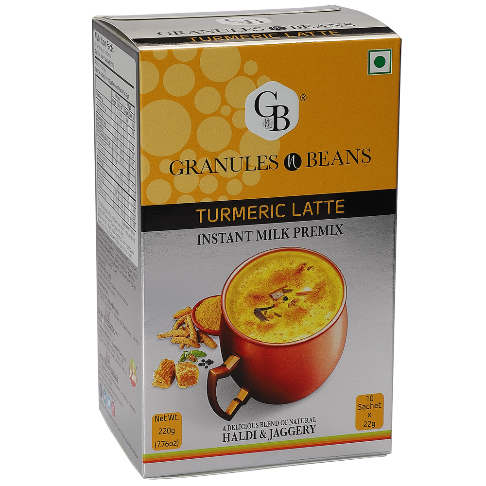 Buy Granules N Beans Turmeric Latte Instant Milk Premix - (1 Boxes X 10 ...