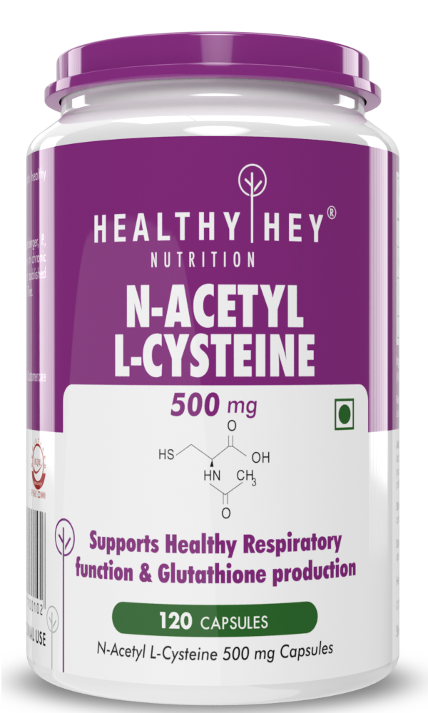 Buy HealthyHey Nutrition NAcetyl LCysteine NAC NonGMO Gluten Free 120 ...