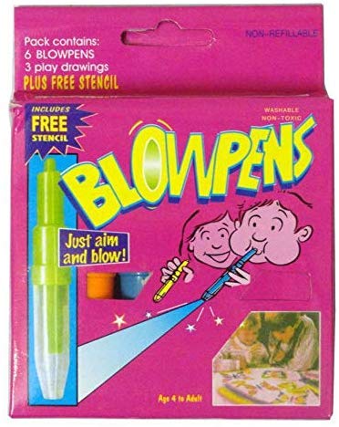 Buy Asu 6pc Color Spray Blow Pens Magic Blowpens With 3 Stencils Online 1167