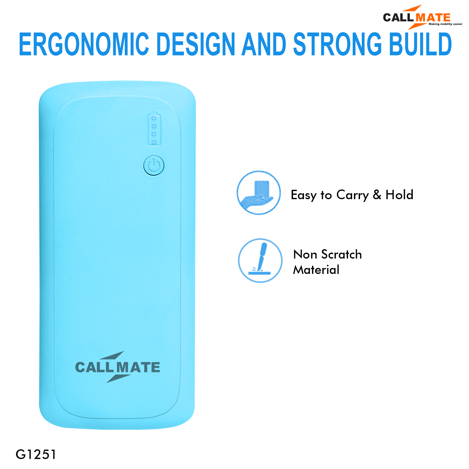 Buy Callmate G1251 Power Bank 15000Mah With Dual Usb Ports And Led ...