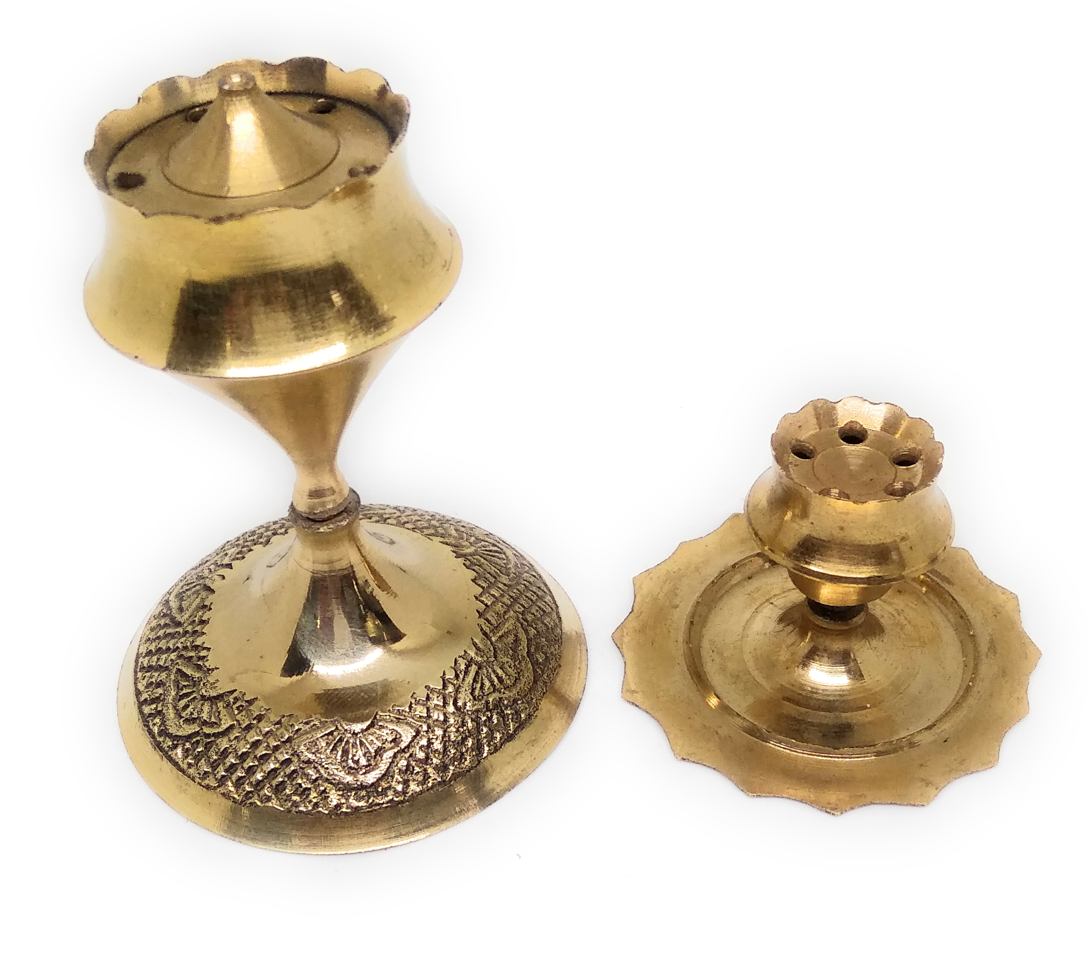 Buy Panchdhatu Pooja Agarbatti Stand Combo 2 Set In Gold Plated For ...