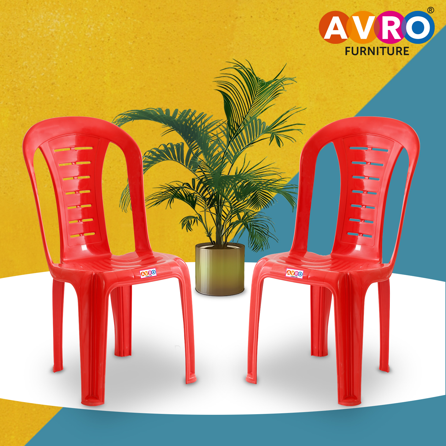 Buy AVRO 1103 Plastic Chairs ,Set of 4 chairs ,Strong and Sturdy ...