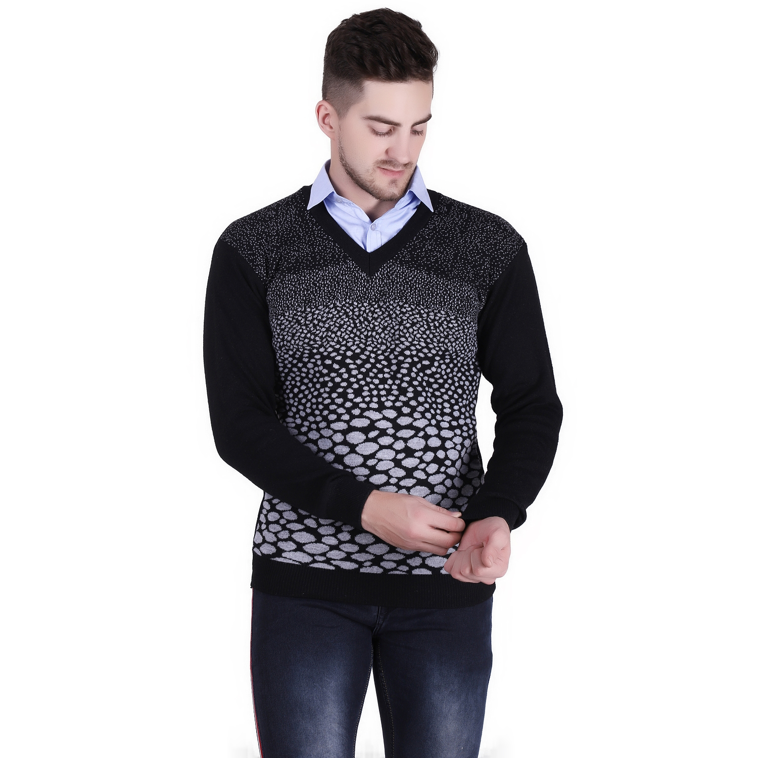 Buy Starcollection V Neck Full Sleeves Sweater for Men Online @ ₹899 ...