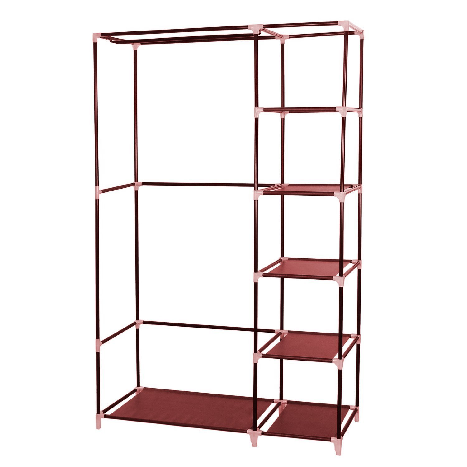 Buy 1 Year Warranty Folding Wardrobe Wrought Iron Structure And Fabric ...