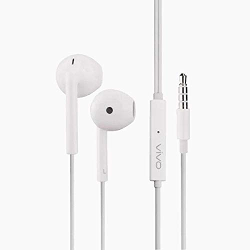 Buy Basic Wired Earphones With Mic Compatible For Vivo (White) Online ...
