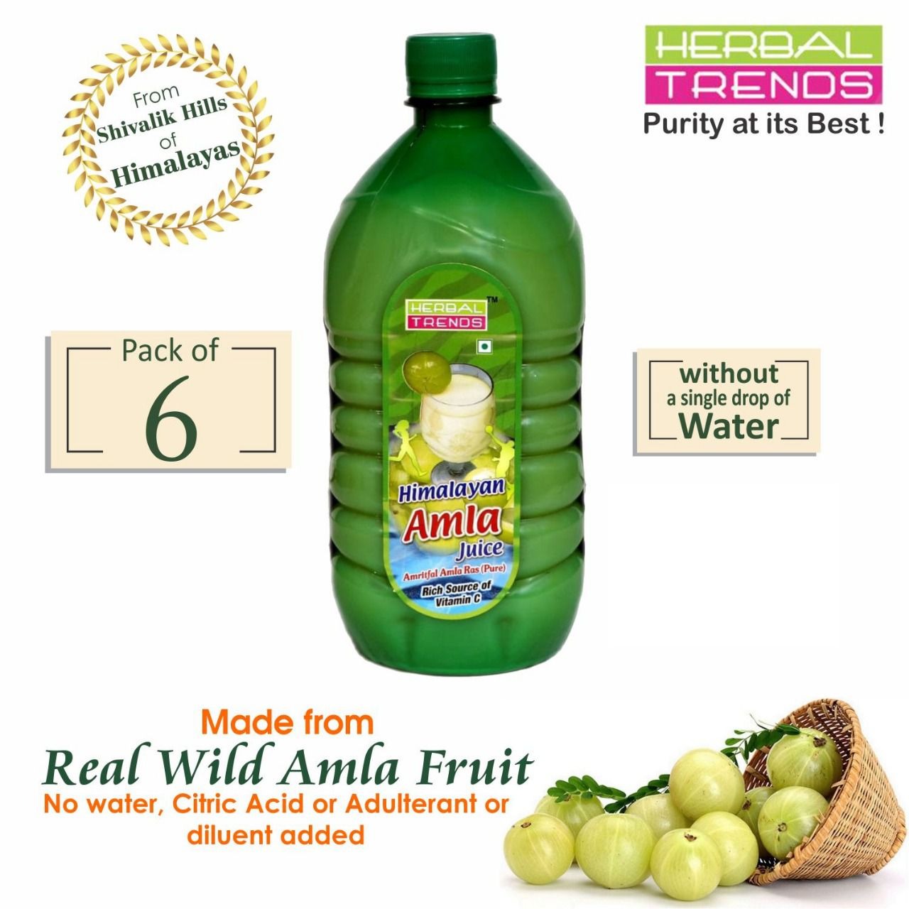 Buy Herbal Trends Himalayan Amla Juice-1000Ml -Amritfal Amla Ras -Pure ...
