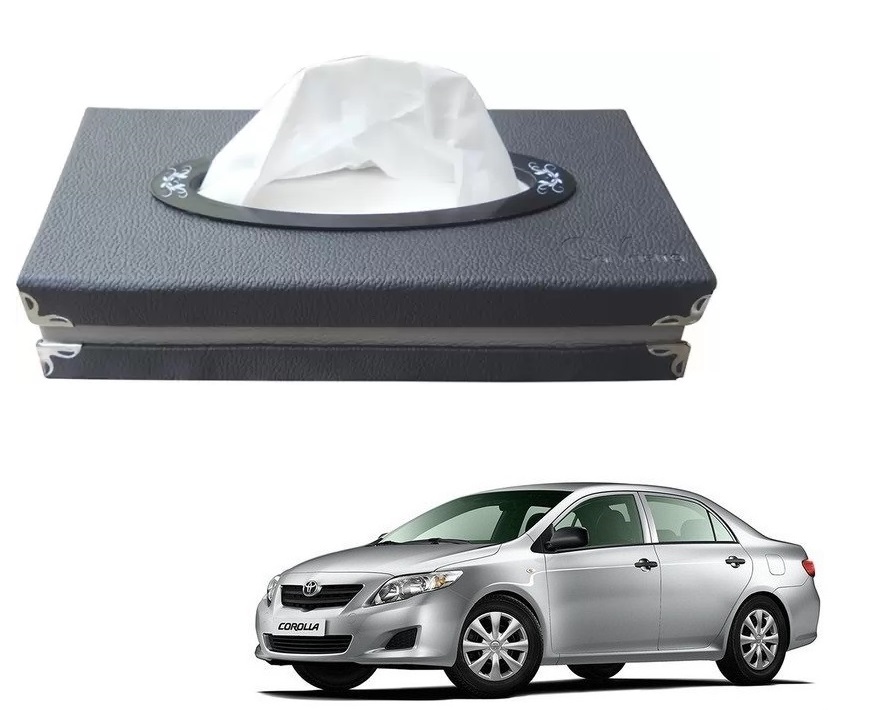 Buy Auto Addict Car Tissue Grey Leatherite Box With 200 Sheets(100 ...