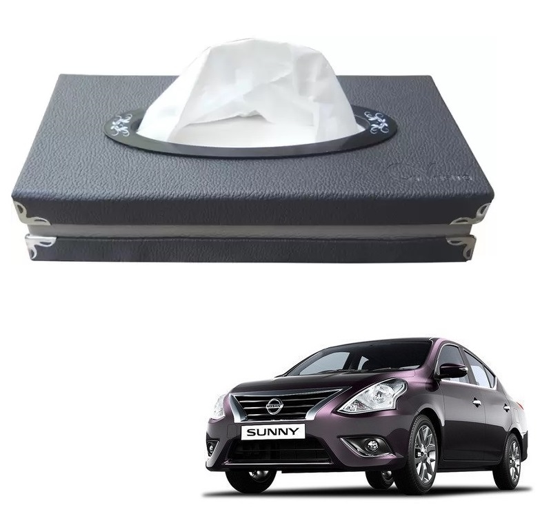 Buy Auto Addict Car Tissue Grey Leatherite Box With 200 Sheets(100 ...