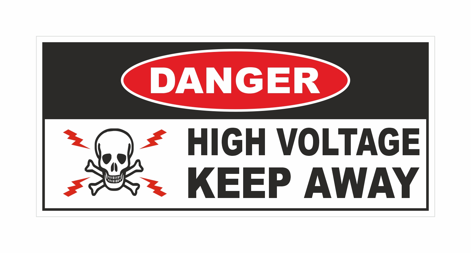 Buy Electrical Signs Danger High Voltage Keep Away Sticker (Pack of 10 ...