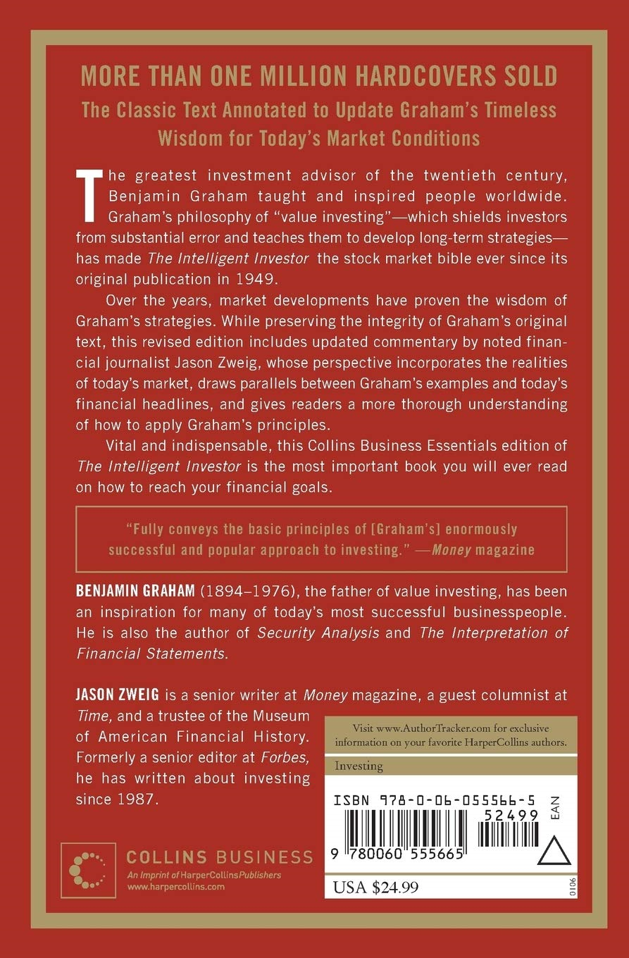 Buy The Intelligent Investor Definitive Book On Value Investing By