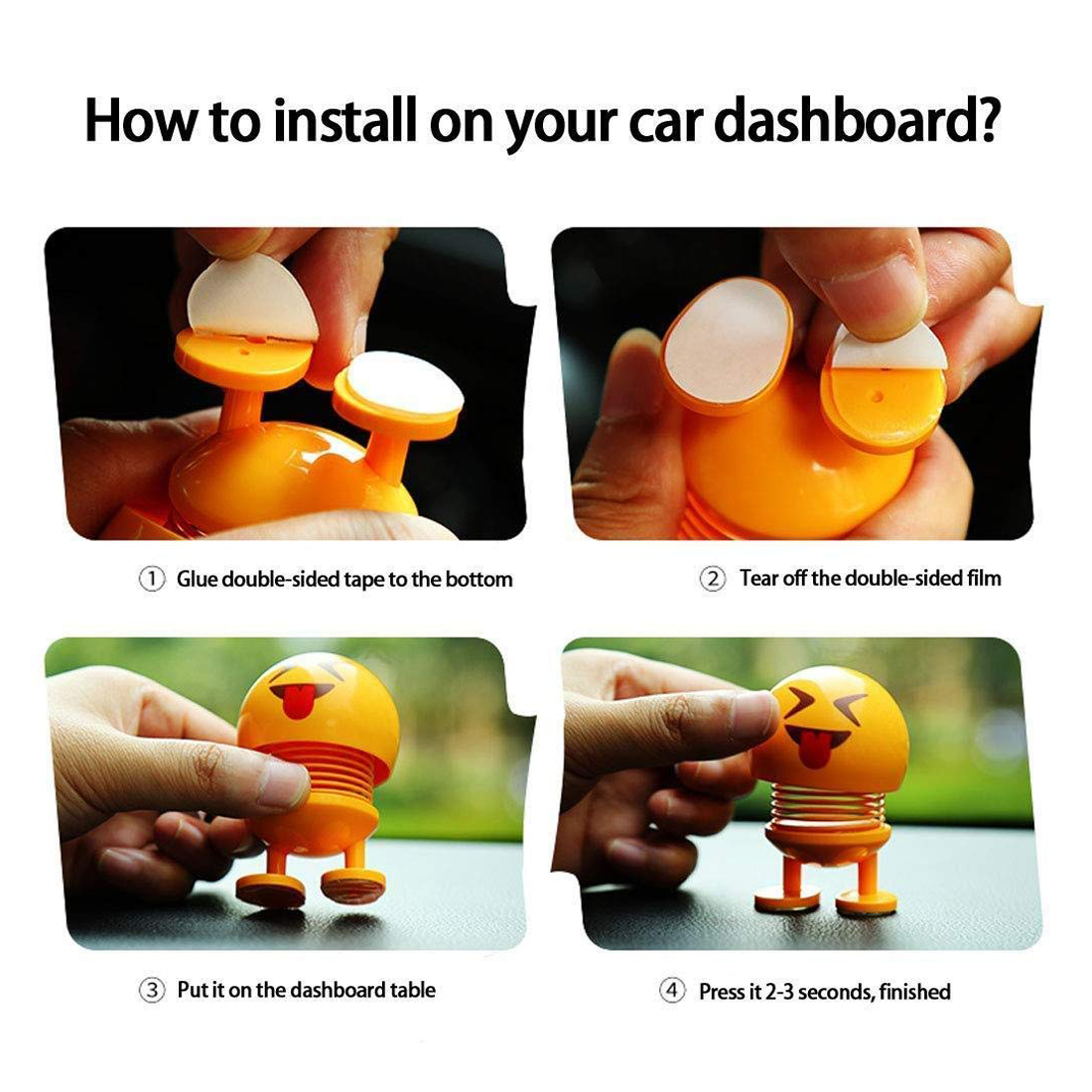 Buy Emoji Smiley Spring Doll, Cute Emoji Bobble Head Dolls Car ...