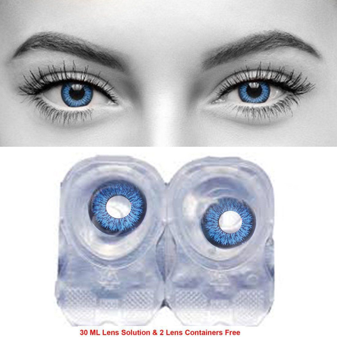 Buy OLSA Brilliant Blue Lens Monthly Disposable Color ZERO power Lenses ...