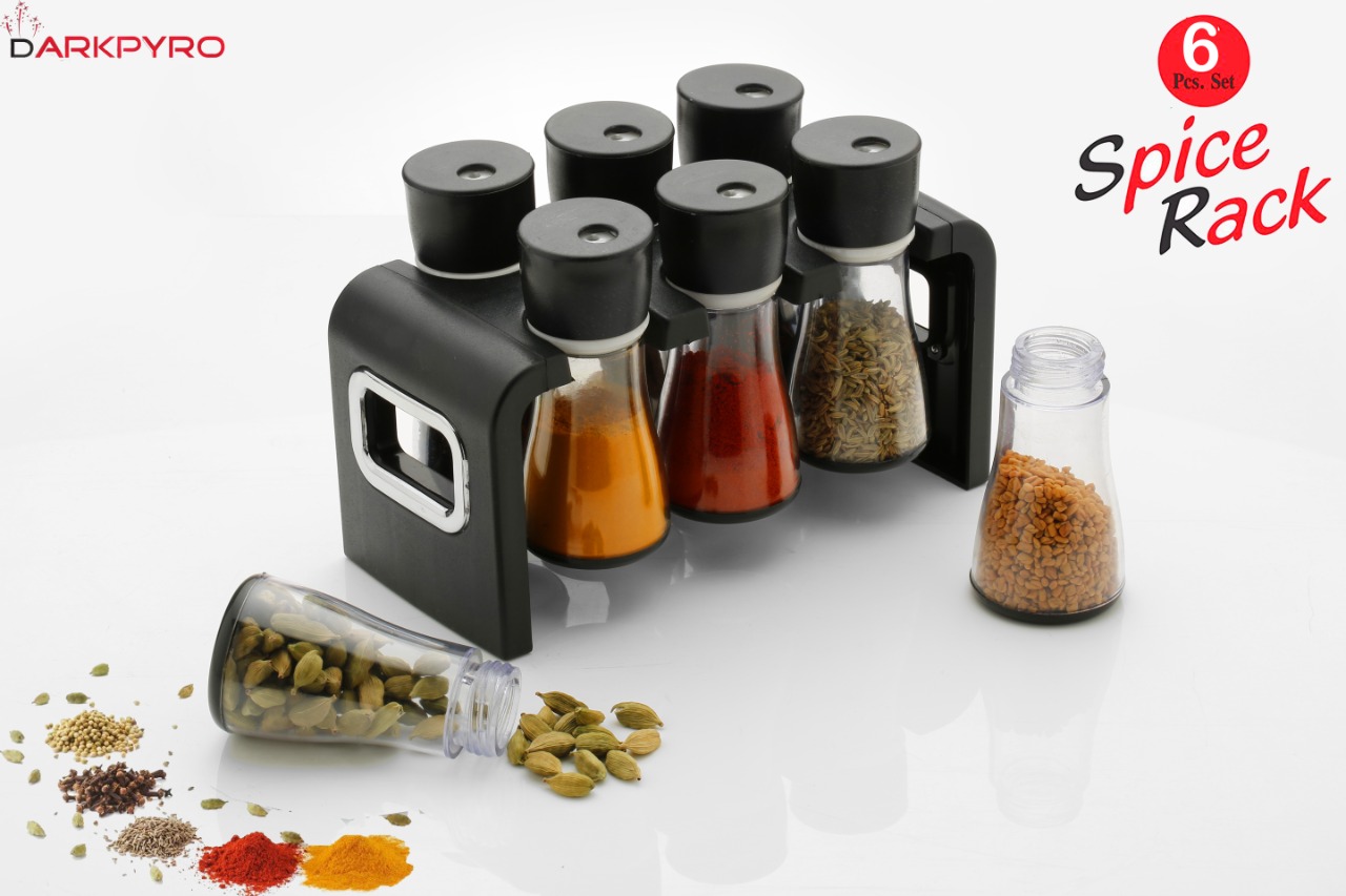 Buy 6 pcs Multipurpose Spice Rack Plastic and Space Savvy Dining Table ...