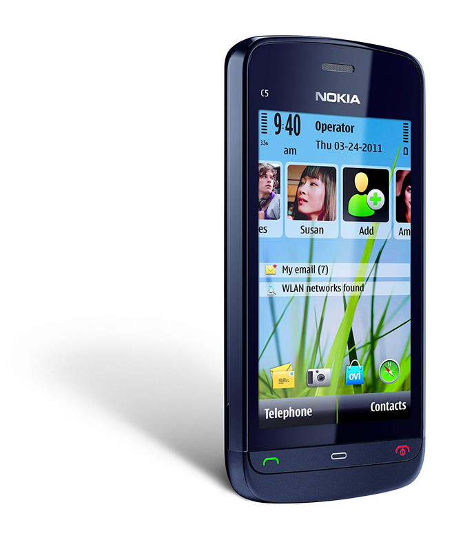 Buy Refurbished Nokia C5 03 Mobile Phone Black Online @ ₹2599 from ...